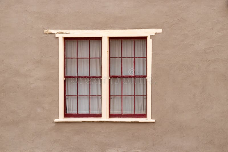 A Painted Window on the Exterior of a Building Stock Photo - Image of ...