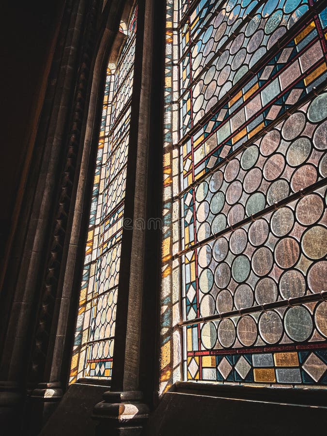 Stained Windows in the University of Glasgow Stock Image - Image of ...