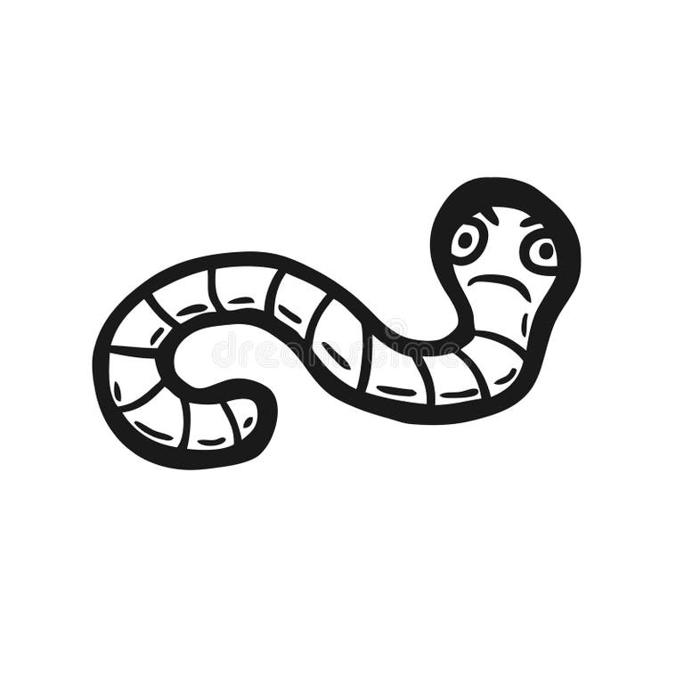 Painted worm stock vector. Illustration of angry, tattoo - 127724005
