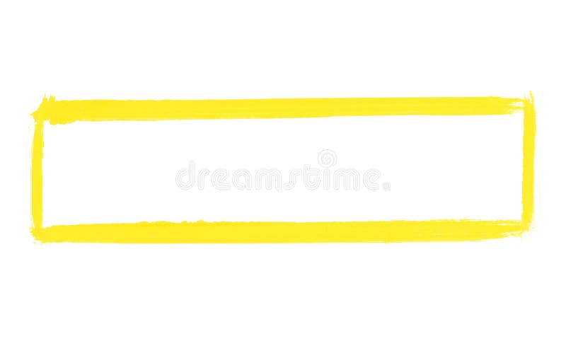 Painted yellow brush frame stock illustration. Illustration of ...