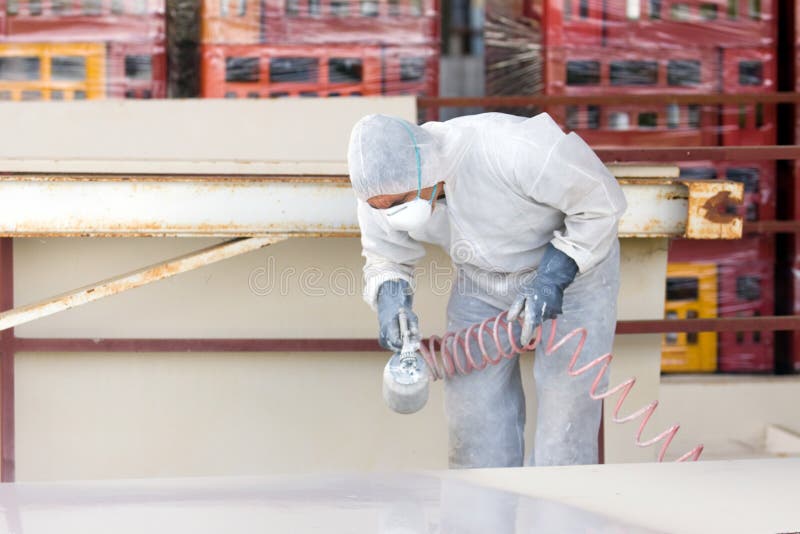 Metal painting stock photo. Image of painter, iron, steel - 35158198