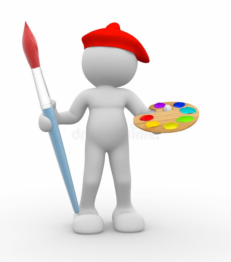 Human Character Painter Stock Illustrations – 2,324 Human Character ...