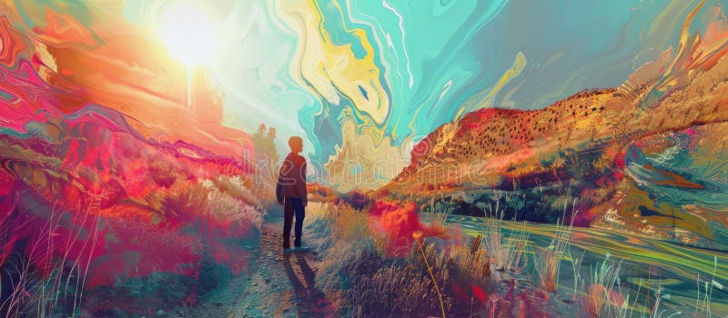 Painter with AI in Open-Air Studio AIG60 Stock Photo - Image of ...