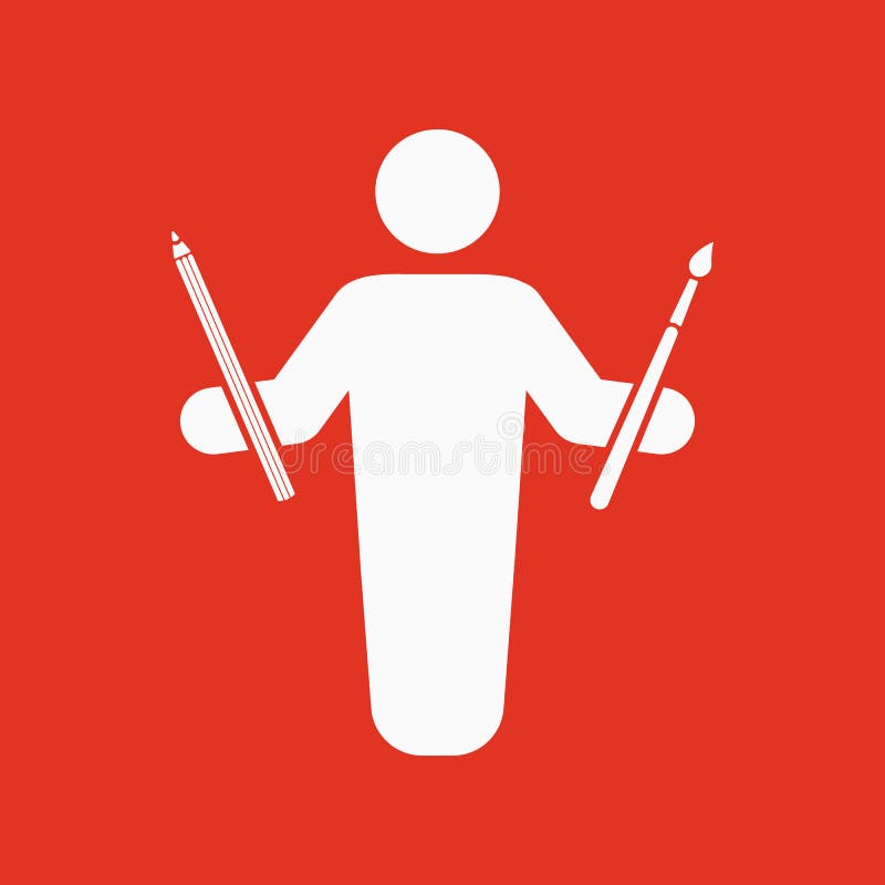 The Painter Avatar Icon. Artist and Craftsman Symbol Stock Illustration ...