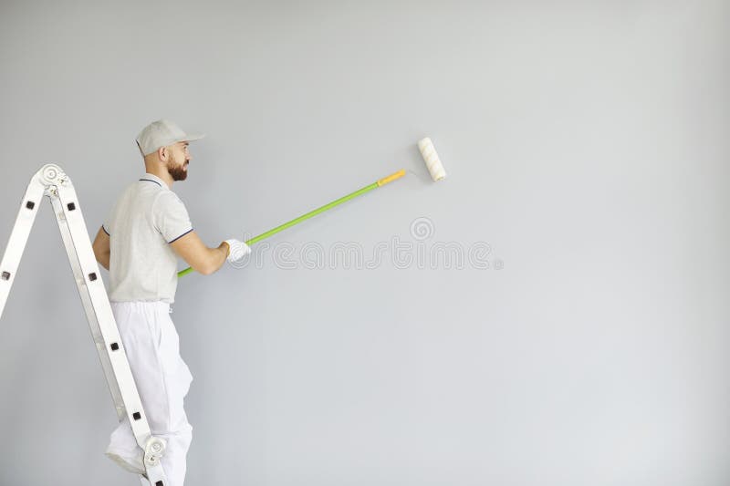 Painter, Construction Worker Wall Painting, Professional Service Team ...