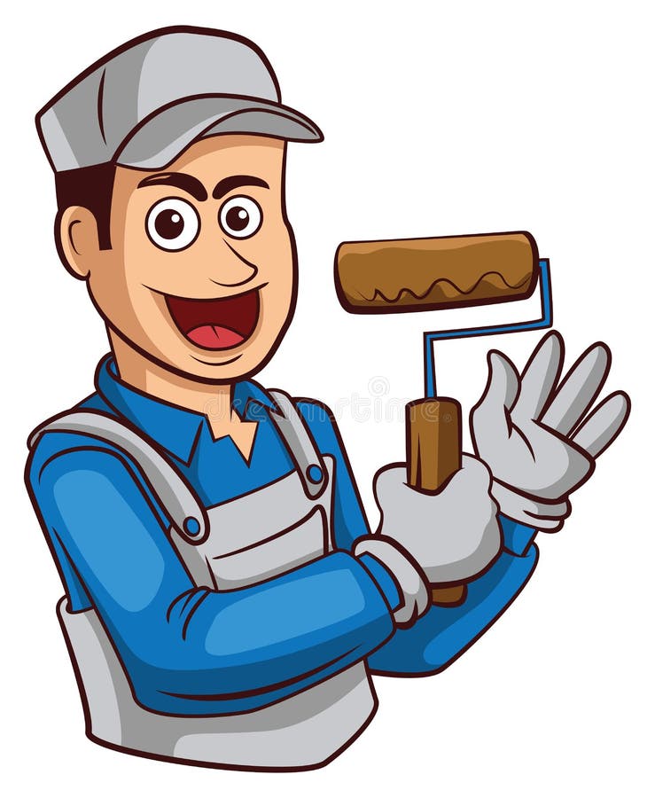 Set Of Six Painter And Decorator Logos (vector) Stock Vector ...