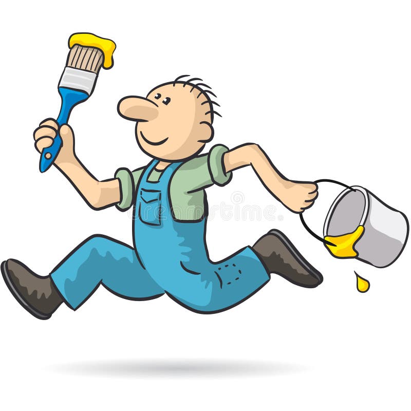 Painter fast stock vector. Illustration of fast, construction - 49650543