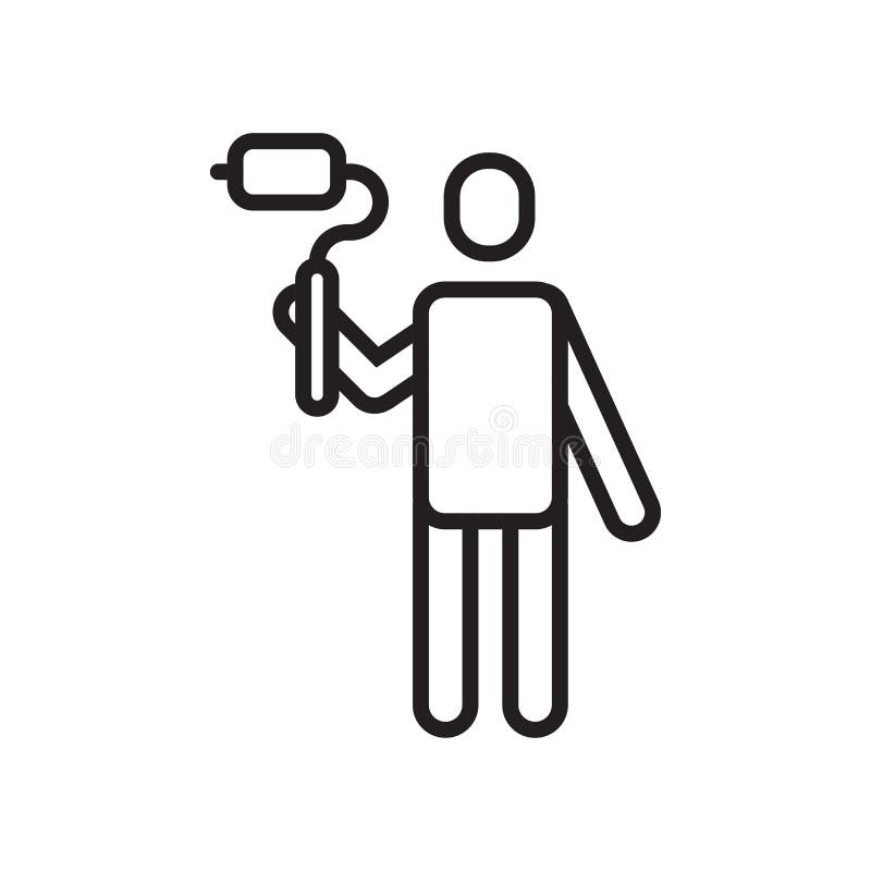 Painter Icon Vector Sign and Symbol Isolated on White Background Stock ...