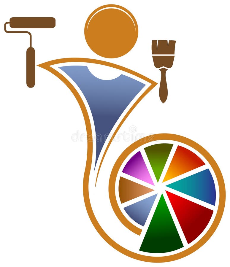 Painter logo stock vector. Illustration of abstract, finishing - 25183381