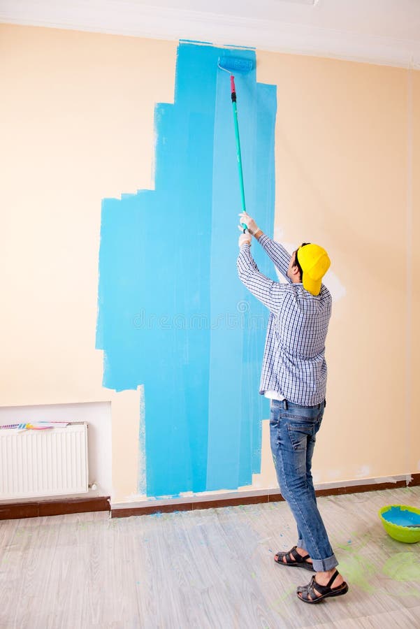 Man Painting Wall Stock Images - Download 13,274 Royalty Free Photos