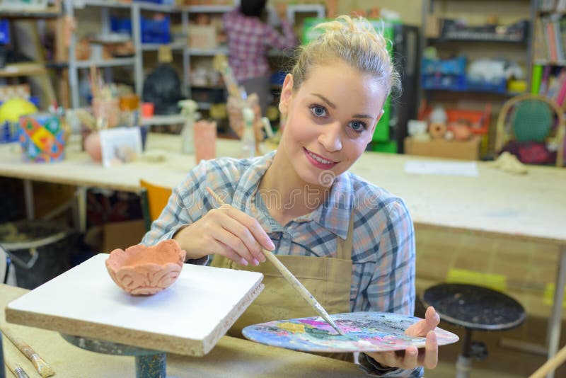 Painter mixing color stock photo. Image of plaster, material - 282724096