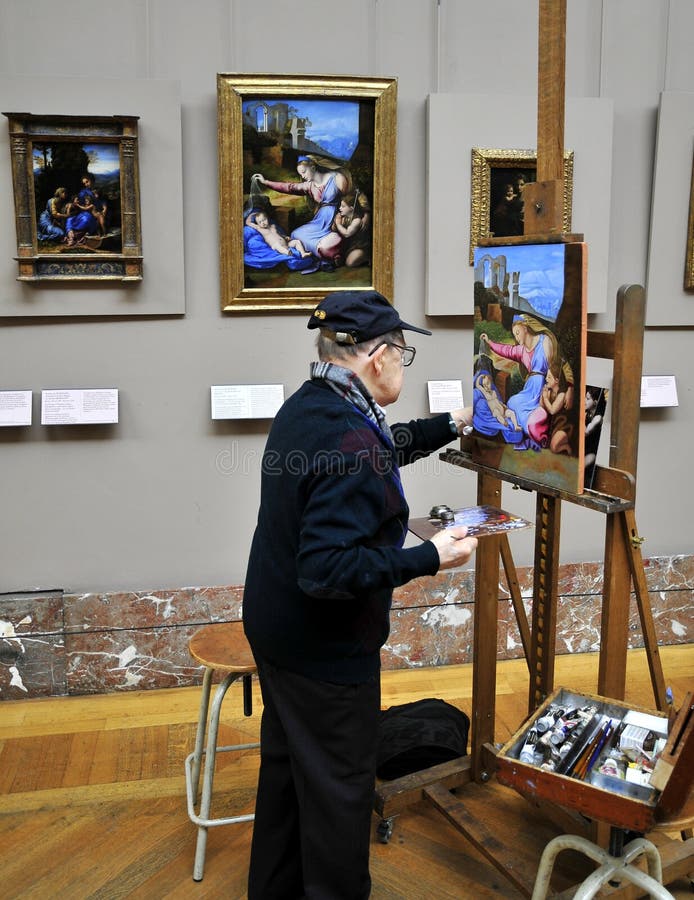 Painter for painting editorial image. Illustration of canvas - 13192455