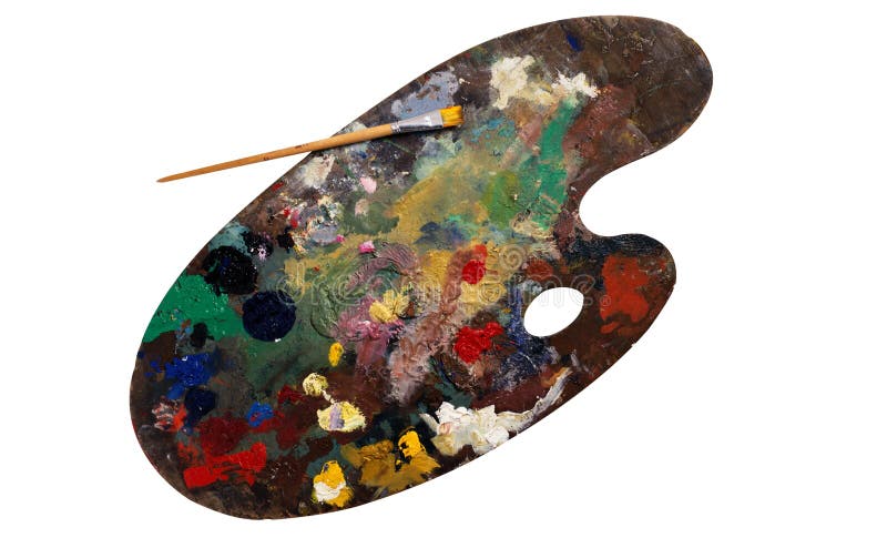 Painter palette stock photo. Image of paintbrush, stripe - 17839292