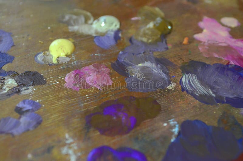Painter Palette with Colours Stock Image - Image of painting, paintings ...
