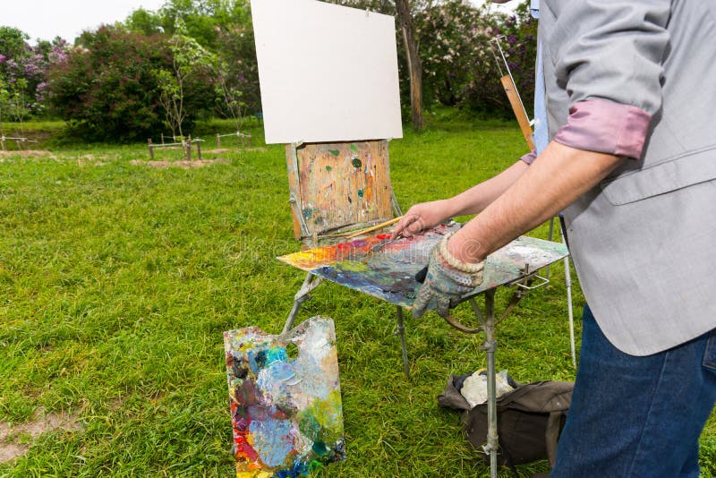 Painter Preparing To Paint stock image. Image of paint - 72491331
