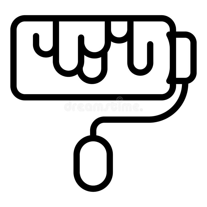 Painter Roll Icon Outline Vector. Art Studio Stock Vector ...