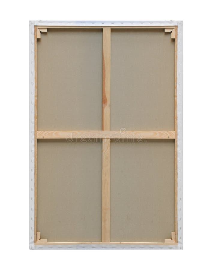 Painter S Canvas, Back with Exposed Wood Structure-vertical Stock Photo ...