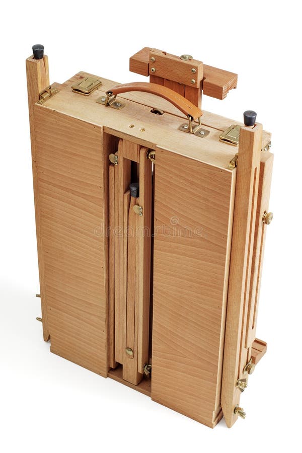 Painter s case with easel stock image. Image of outside - 13073635