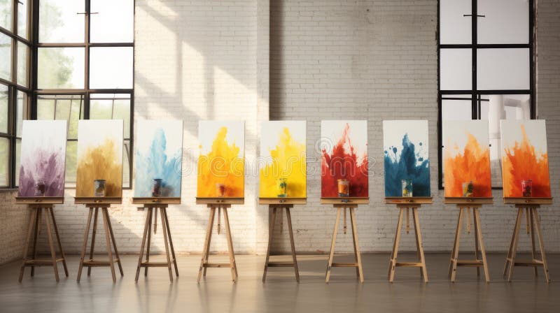 Different Colored Easels Stock Illustrations – 8 Different Colored ...