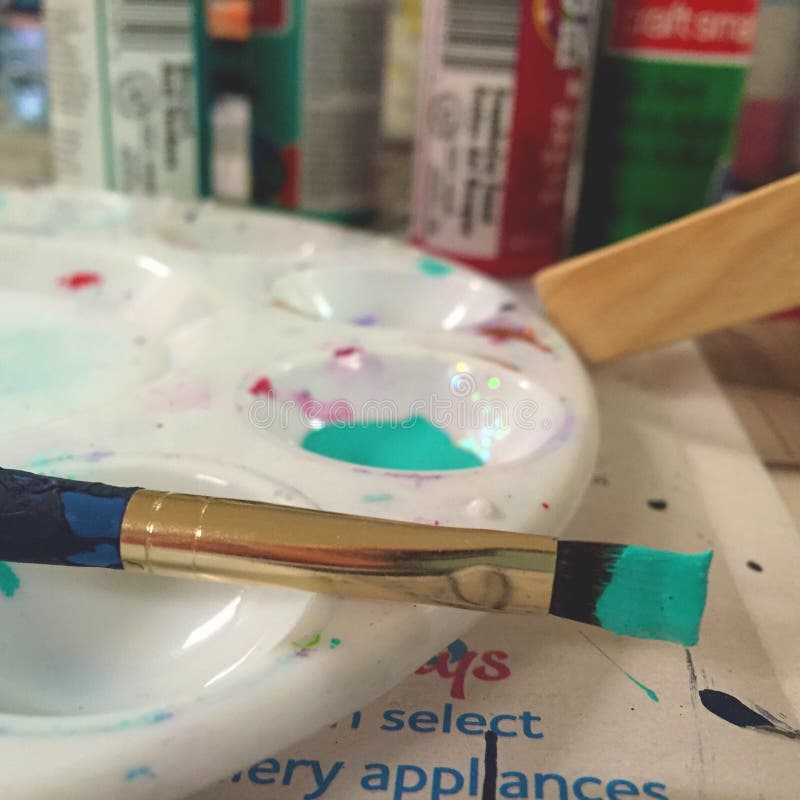 A Painter s Perspective stock image. Image of paint, brush - 49530051