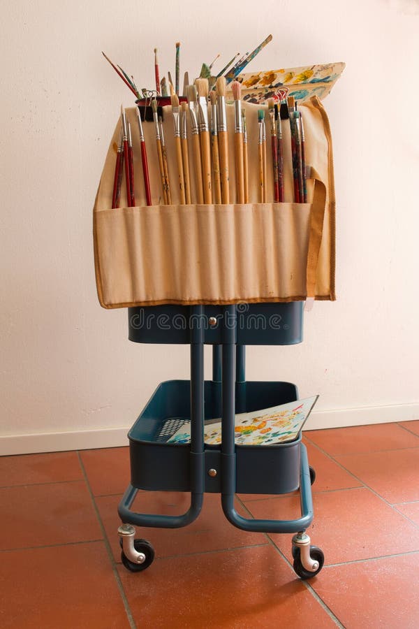 Painter s trolley stock photo. Image of acrylic, isolated - 270641692