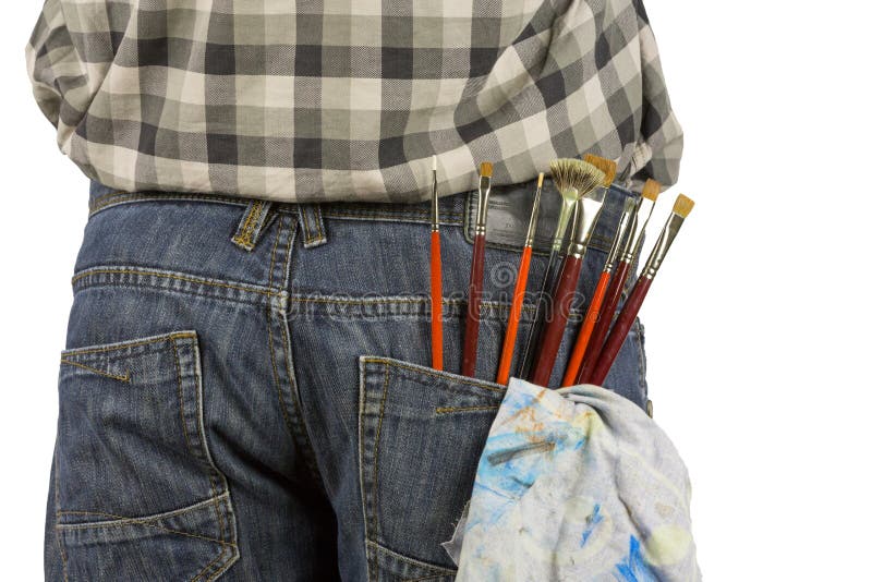 Painter stock image. Image of pocket, painters, black - 33844141