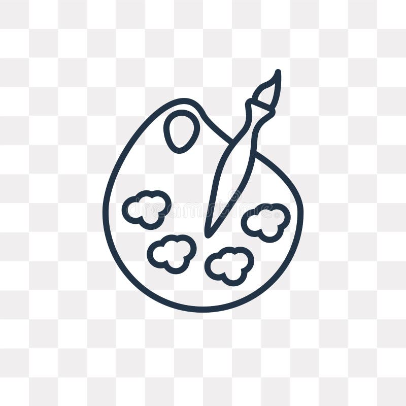 Painter Vector Icon Isolated on Transparent Background, Linear P Stock ...