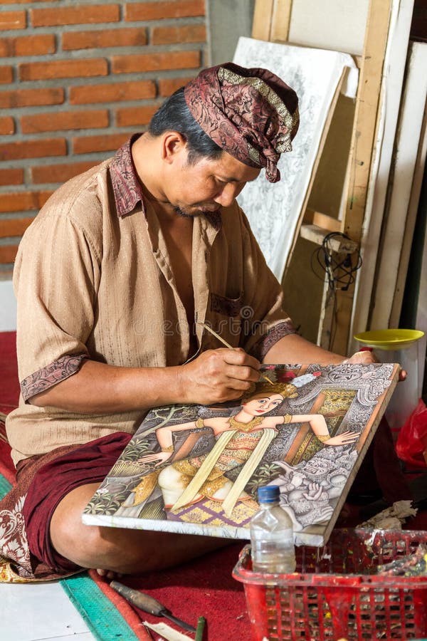 Painter at work stock photo. Image of studio, paintbrush - 27677720