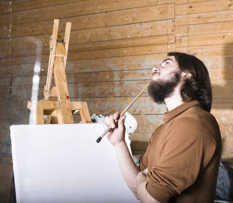 Painter at work stock image. Image of inspiration, life - 32870055