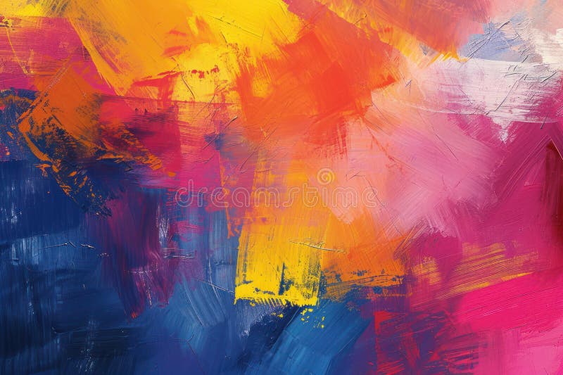 Painterly Texture Abstract Background Using Bold Bright Brushstrokes ...