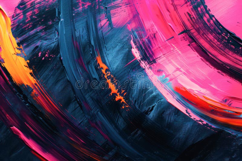 Painterly Texture Abstract Background Using Bold Bright Brushstrokes ...