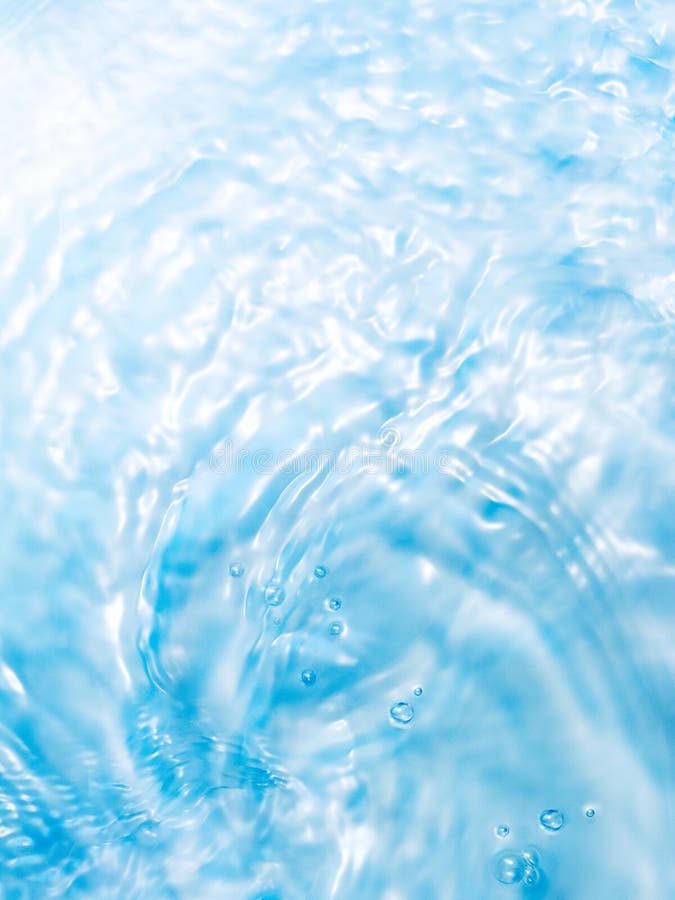 Blue Flowing Water Wave and Bubbles Isolated on White Stock Image ...
