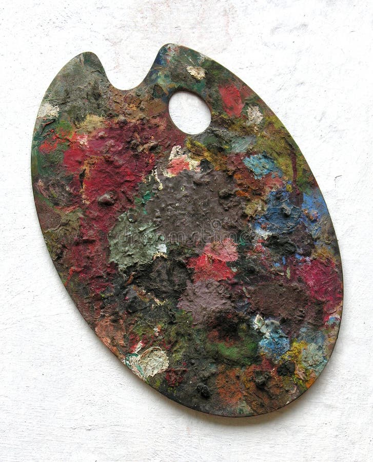 Painters palette stock image. Image of yellow, supplies - 758743