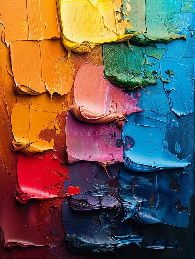 Painters Palette with Vibrant Colors Stock Image - Image of exhibition ...