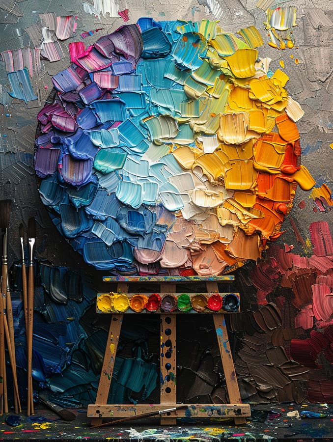 Painters Palette with Vibrant Colors Stock Photo - Image of famous ...