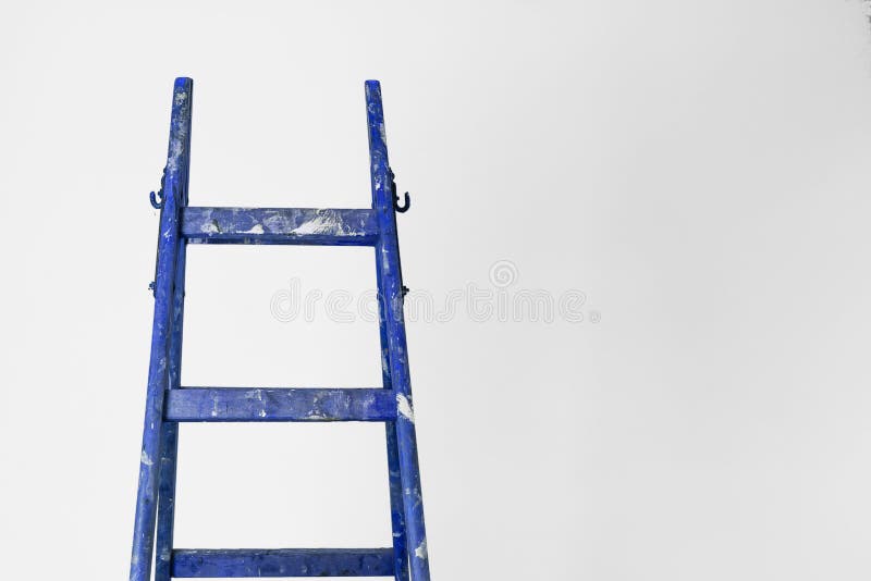 Painters wood ladder stock image. Image of stained, vintage - 39747923