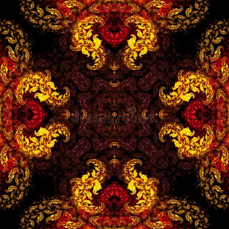 Symmetrical Fantasy Texture Stock Illustration - Illustration of effect ...