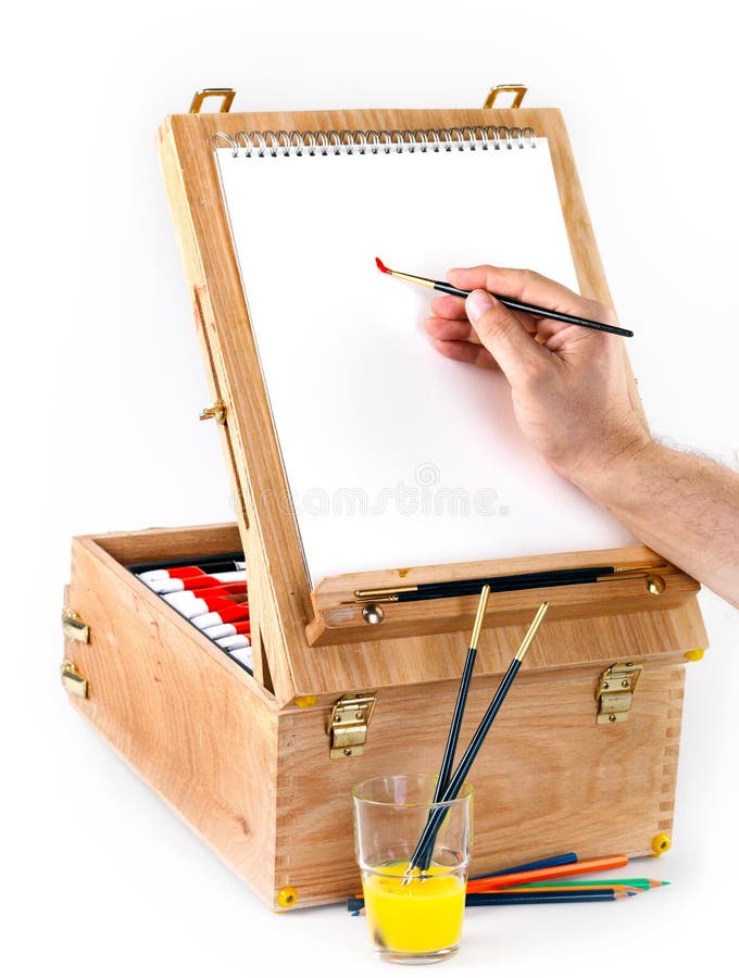 Set for Painting with Canvas Stock Image - Image of paint, painter: 4676003