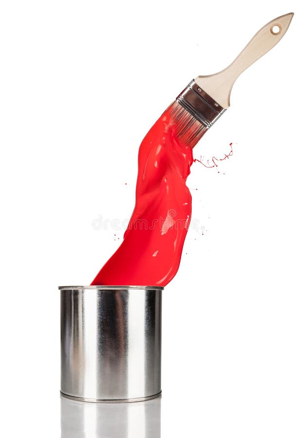 Splashing red paint stock image. Image of bucket, hand - 19172163