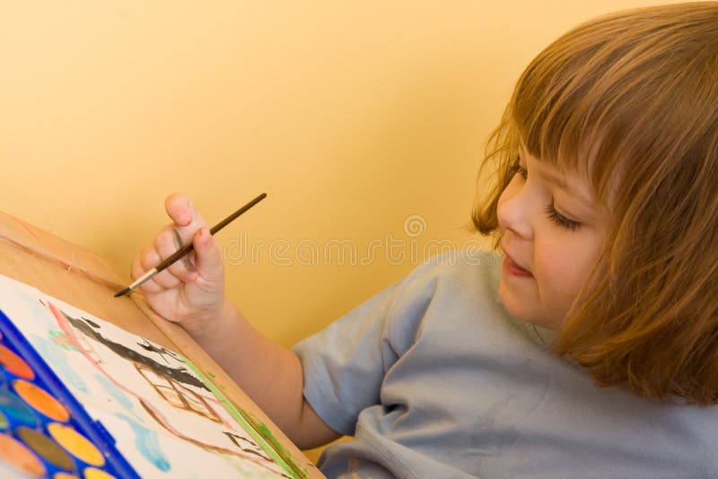 Paiting girl stock image. Image of happy, naughty, madam - 481207