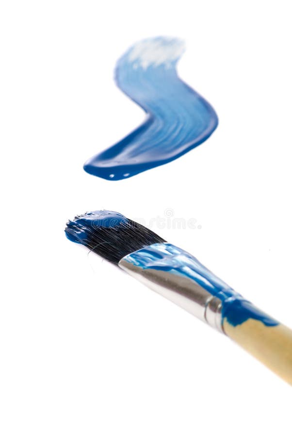 Blue Paintbrush 2 stock photo. Image of brush, paintbrush - 47104