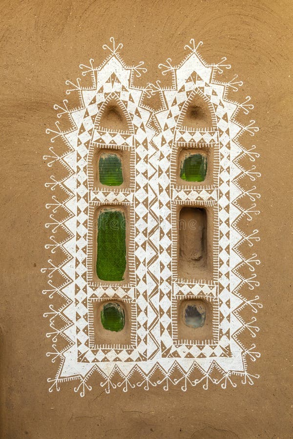 Painting All Around a Clay Hut S Window Stock Photo - Image of decor ...