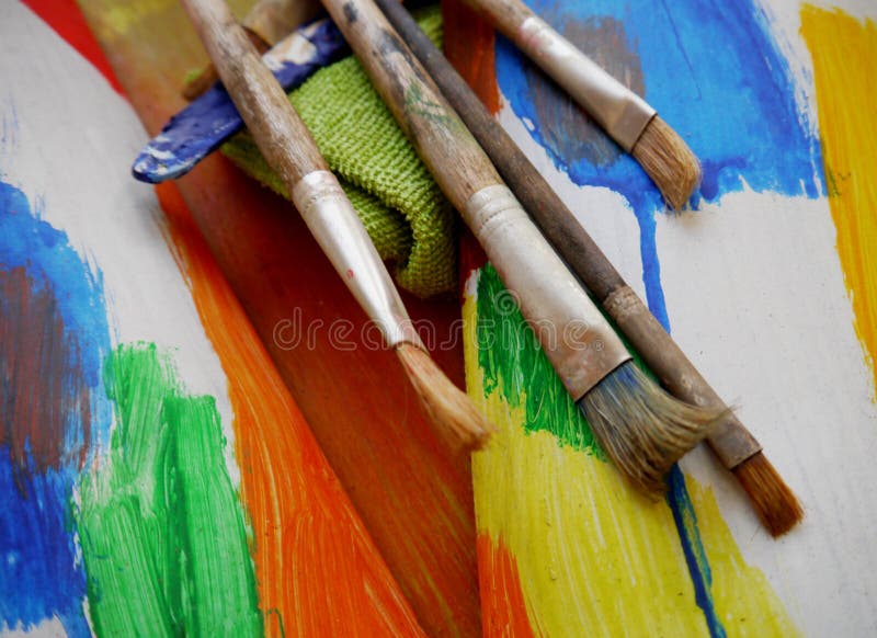 Painting Art Tools Creative Painting Stock Photo - Image of decor ...