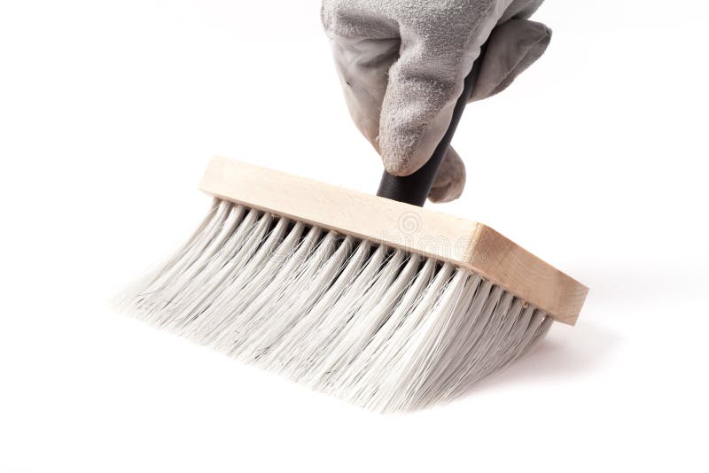 Painting with Big Paintbrush Stock Image - Image of streak, coat: 38201537