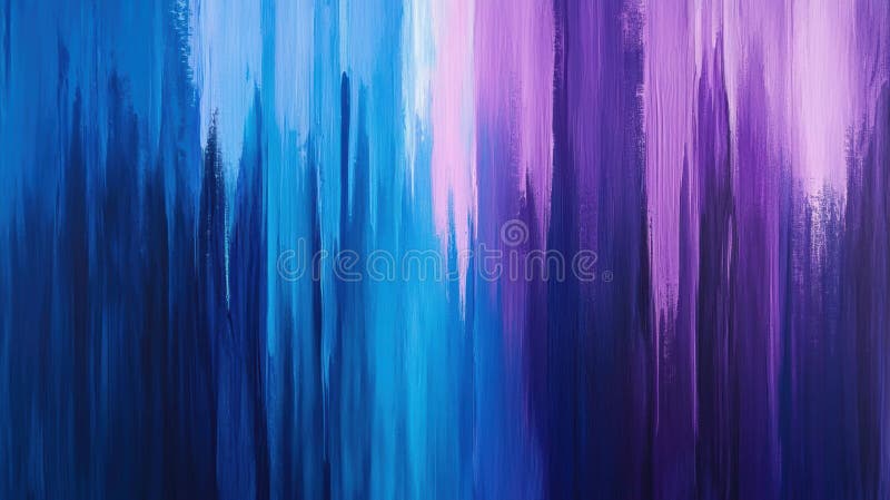 A Painting of a Blue and Purple Forest Stock Illustration ...