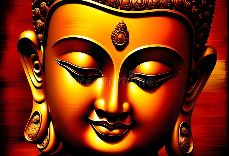 Painting of Budha stock illustration. Illustration of mindfulness ...