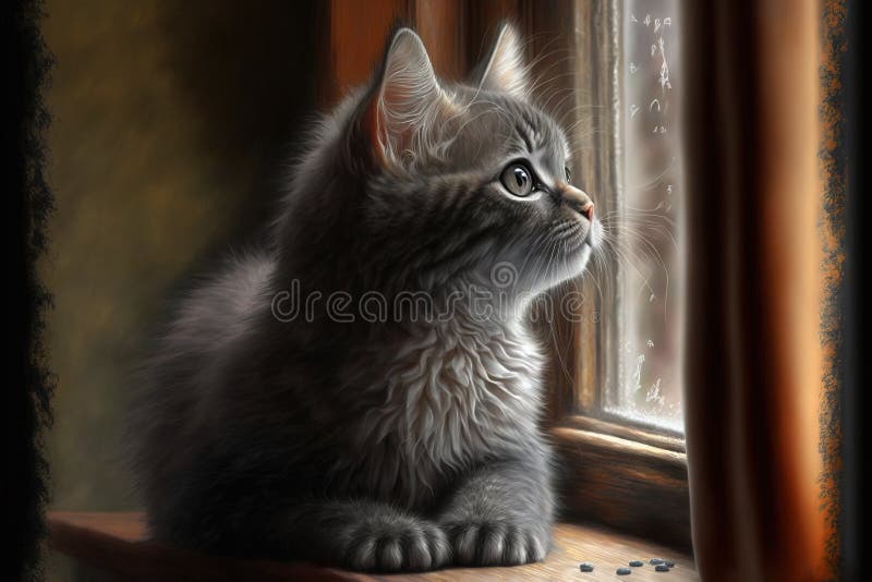 444 Cat Looking Painting Stock Photos - Free & Royalty-Free Stock ...