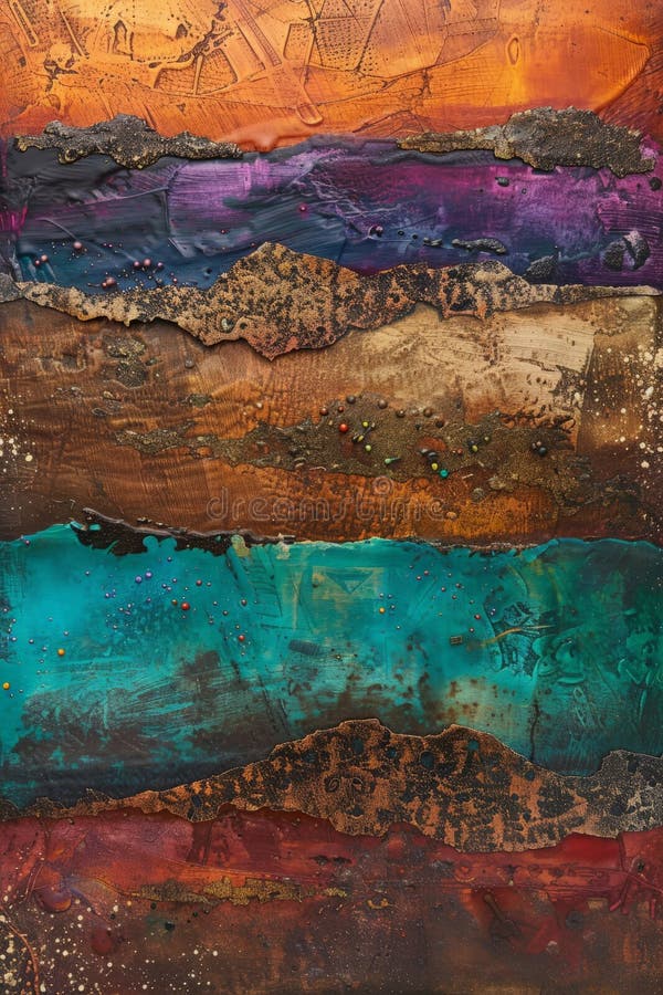 Reflective Painting of a Painting with Diverse Colors Stock ...