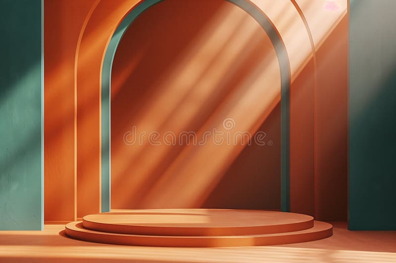 Arch with Illuminating Light Stock Photo - Image of interior, painting ...