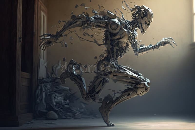 Escape of the Android Mind stock illustration. Illustration of road ...